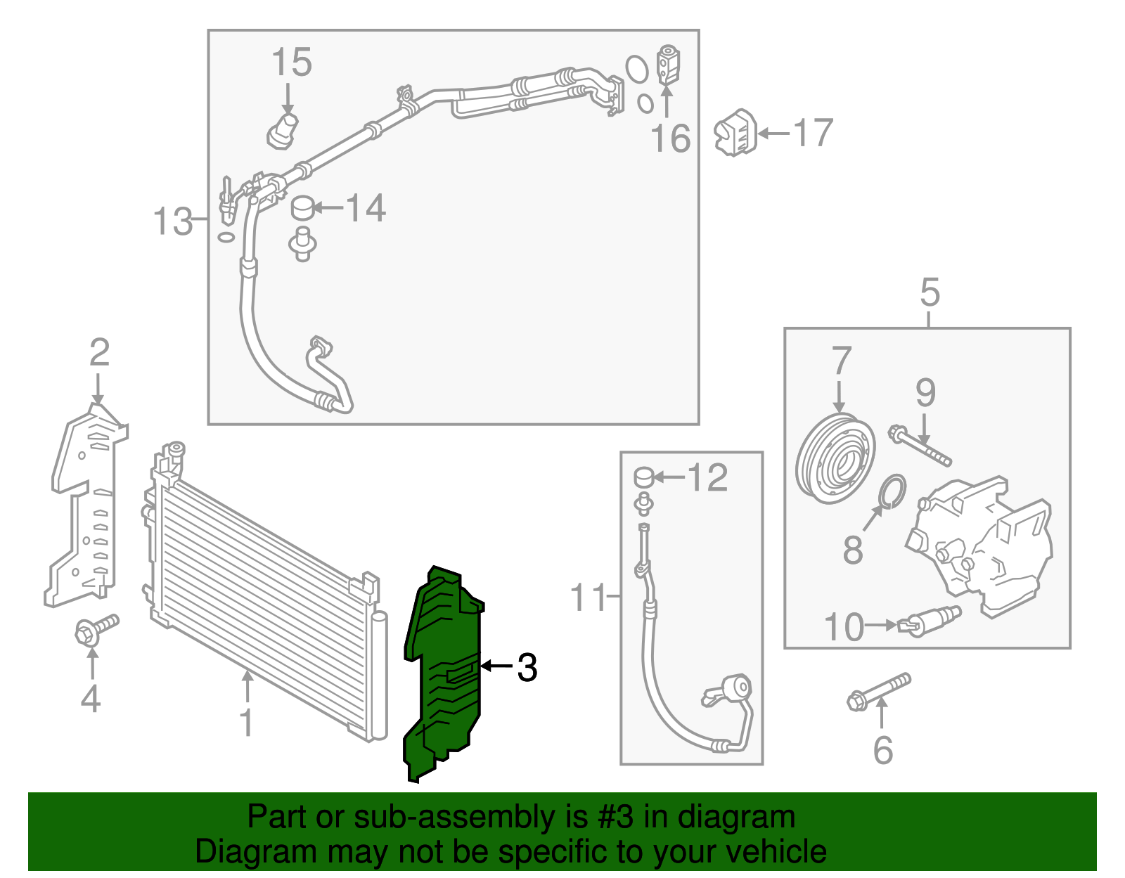 2015-2017 Hyundai Sonata Air Guide 29136-C2400 | Hyundai Wholesale Direct
