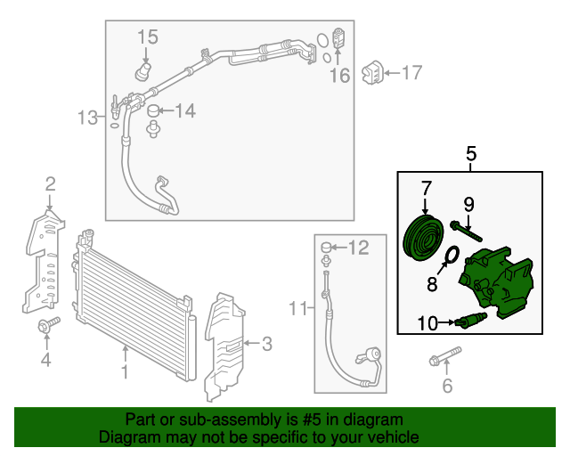 2015-2017 Hyundai Sonata Compressor 97701-C2000 | World OEM Parts Hyundai