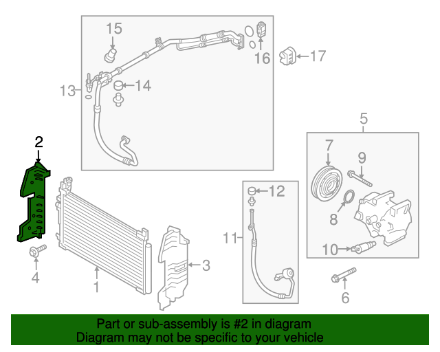 2018-2019 Hyundai Sonata Radiator Support Air Deflector 29134-C2500 ...