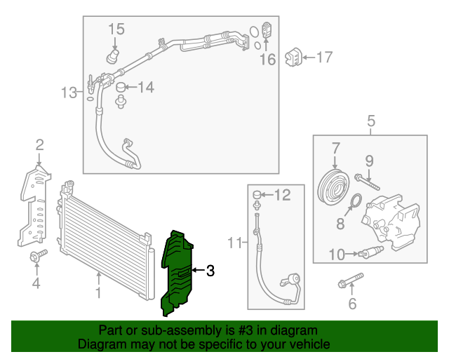 29136-C2000 - Radiator Support Air Deflector 2015-2017 Hyundai Sonata ...