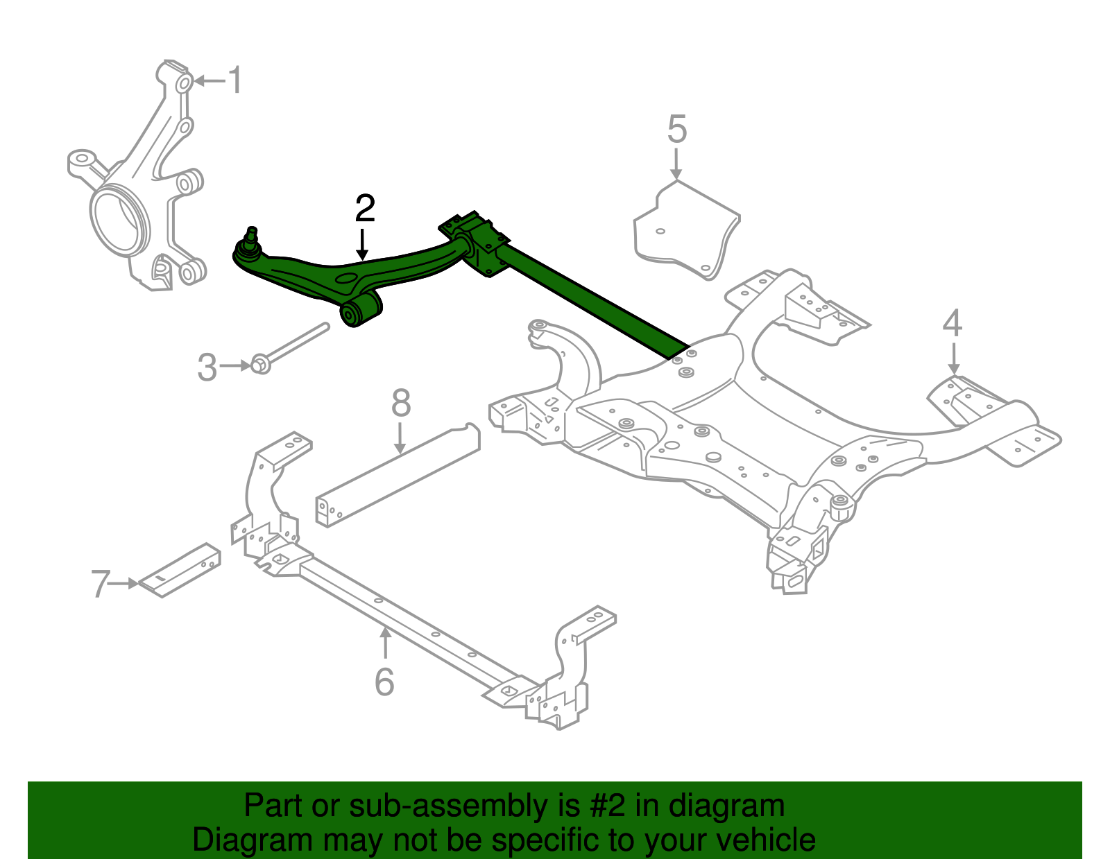 2017-2019 Infiniti QX30 Lower Control Arm 54500-5DJ0A | Infiniti of ...