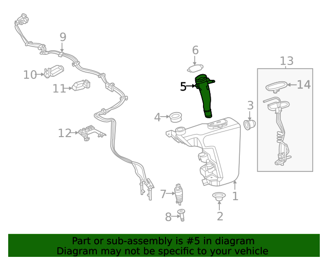 223-869-00-00 - Washer Fluid Reservoir Filler Pipe 2021-2024 Mercedes ...