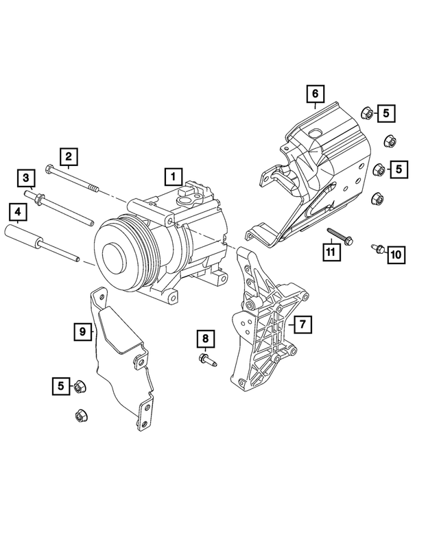 2024 Dodge Hornet Compressor Shield 68643755AA | Mopar Estores