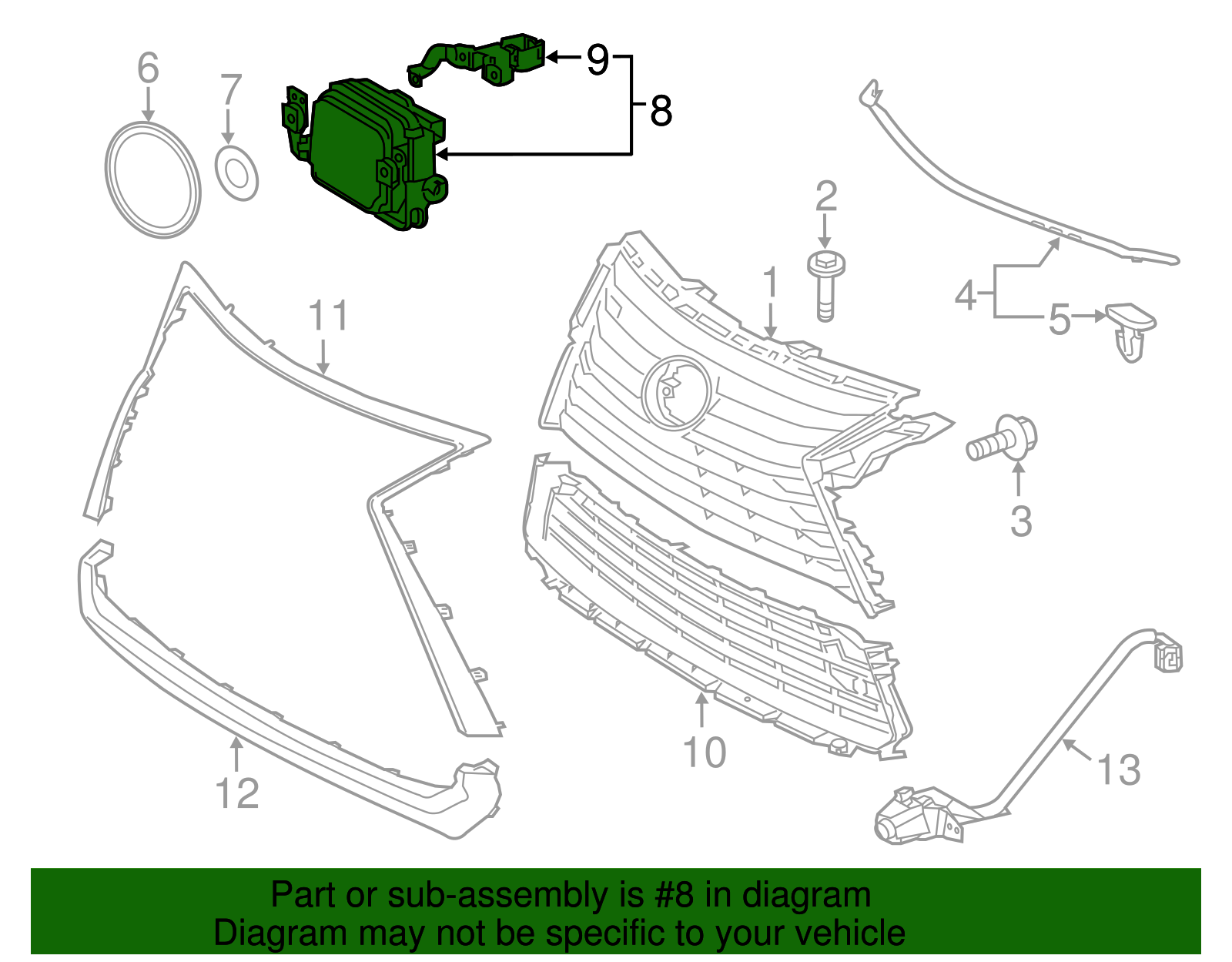 2016-2019 Lexus Distance Sensor 88210-06020 | OEM Parts Online