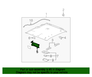 2006-2010 GM Light Opel Gray Driver Side Sunshade 15213196 GM ...