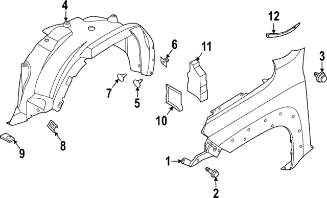 2022-2024 Nissan Frontier Fender 63100-9BU0B | Nissan Parts Plus