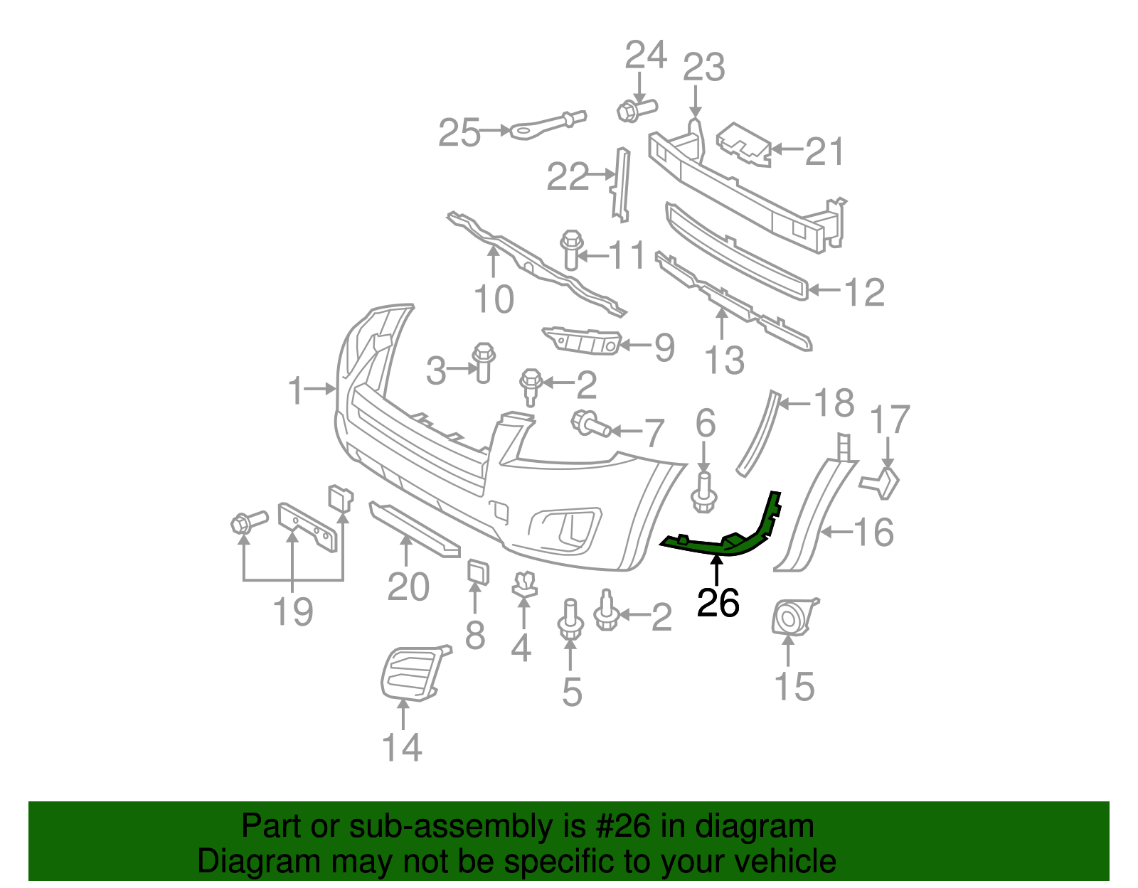 52672-0R010 - Bumper Cover Bracket 2009-2012 Toyota RAV4 | AutoNation Parts