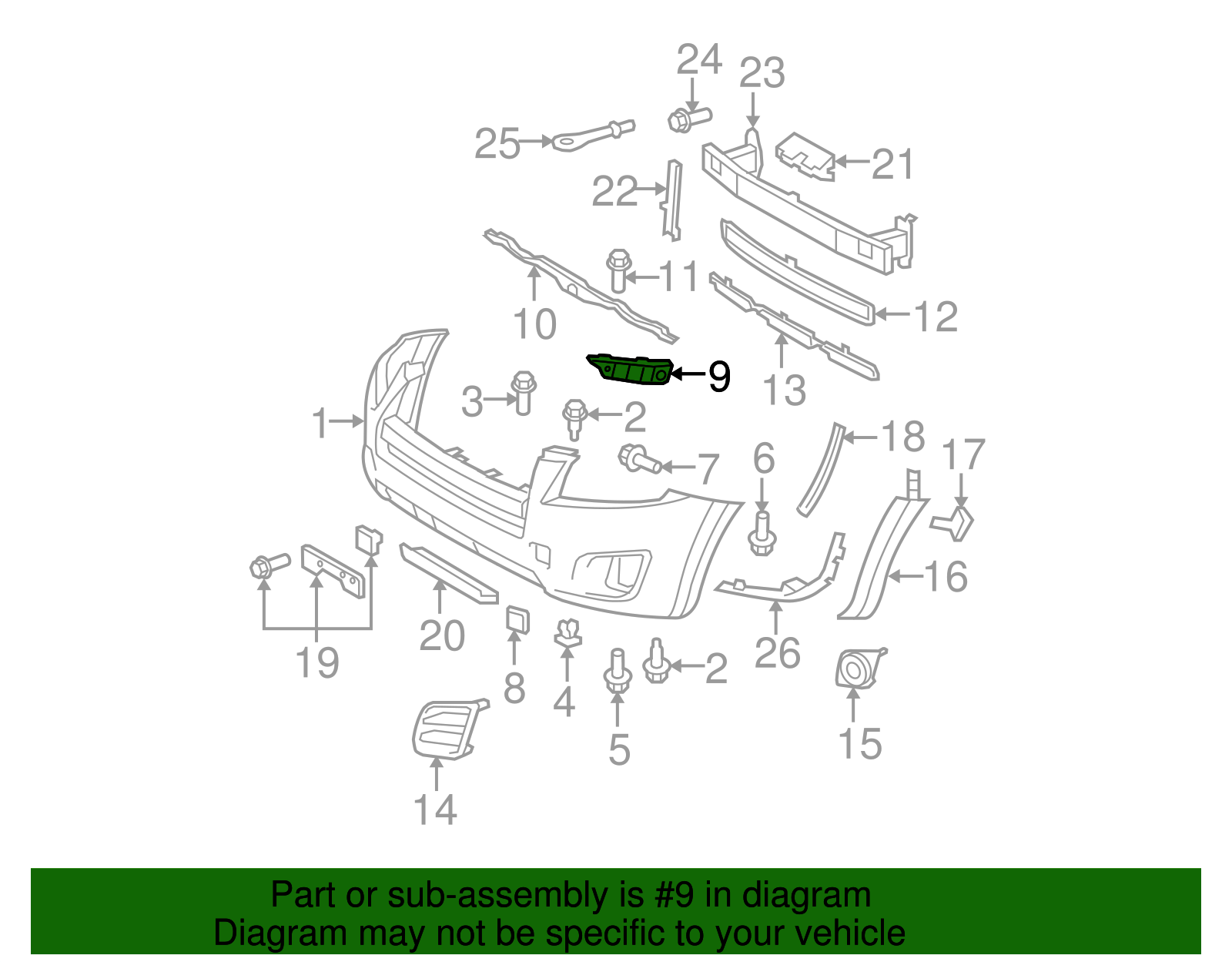 2006-2012 Toyota RAV4 Bumper Cover Stay (Right, Front) 52535-0R010 ...