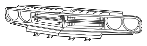 2008-2014 Dodge Challenger Radiator Grille 68043388AB | TascaParts.com