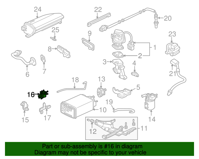 2000-2004 Acura RL Two Way Valve 17371-S0X-A02 | OEM Parts Online