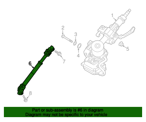 2015-2018 Hyundai Santa Fe Sport Lower Shaft 56400-4Z900 | OEM Parts Online