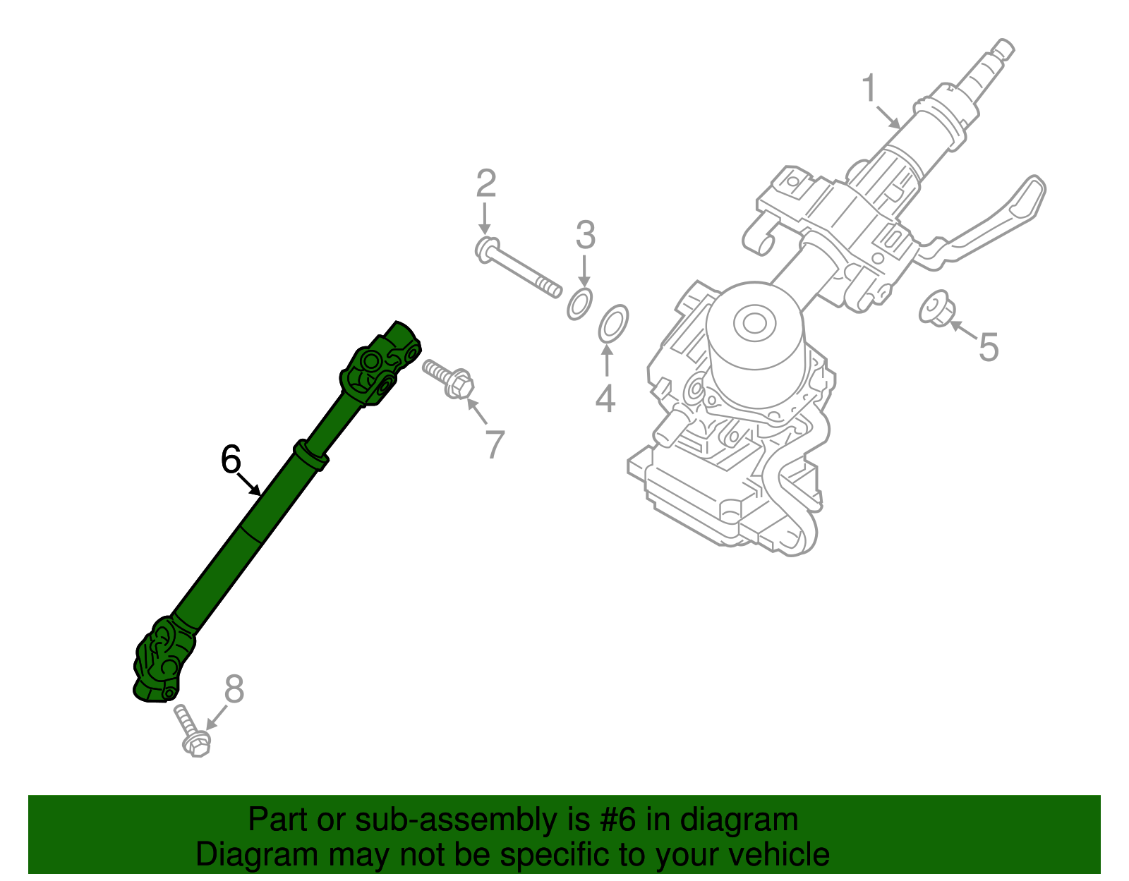 2013-2014 Hyundai Santa Fe Sport Lower Shaft 56400-4Z000 | Retail ...