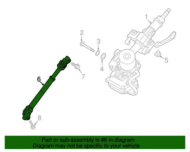 56400-4Z000 - Lower Shaft - 2013 2014 Hyundai Santa Fe Sport | World ...