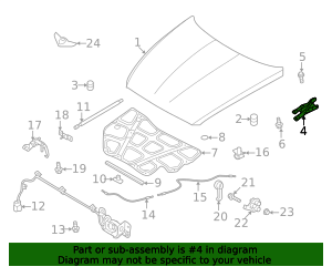 66910-T1000 - Hood Hinge 2021-2025 Genesis | AutoNation Parts