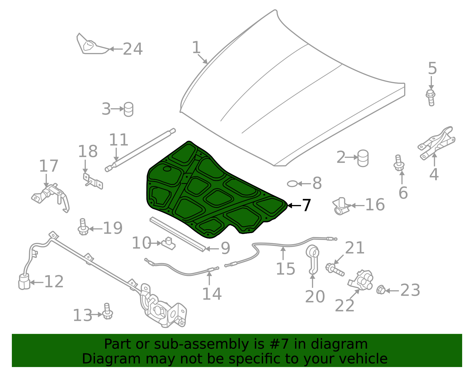 2021-2025 Genesis Pad Hood Insulating 81125-T1000 | QuirkParts