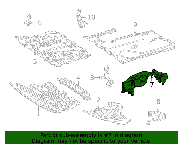 223-524-14-00-64 - Floor Pan Splash Shield 2021-2023 Mercedes-Benz ...