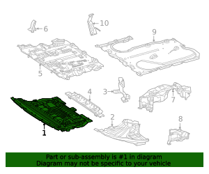 2021-2024 Mercedes-Benz Radiator Support Splash Shield 223-520-00-00 ...
