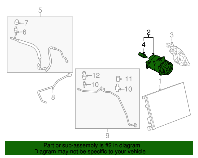 Air Conditioning Compressor 19418172 | GMPartsDirect.com