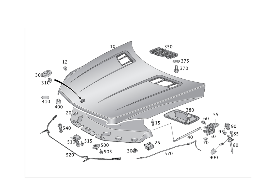 204-880-04-60 - Hood Lock 2010-2019 Mercedes-Benz | Mercedes-Benz USA Parts