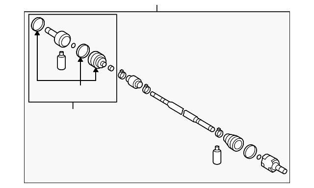 2009-2012 Hyundai Elantra Axle Assembly 49501-2L110 | OEM Parts Online