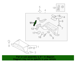 2009-2014 Hyundai Genesis Glove Box Support 84545-3M000 ...