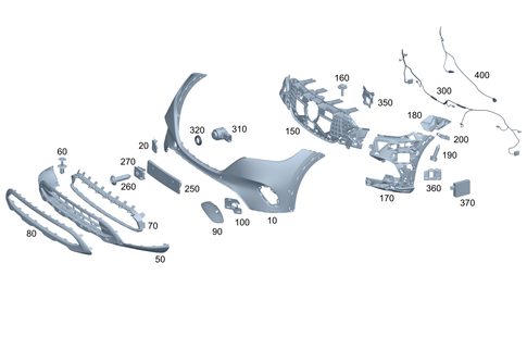 Front Bumper for 2023 Mercedes-Benz EQE 350 SUV | Mercedes-Benz USA Parts