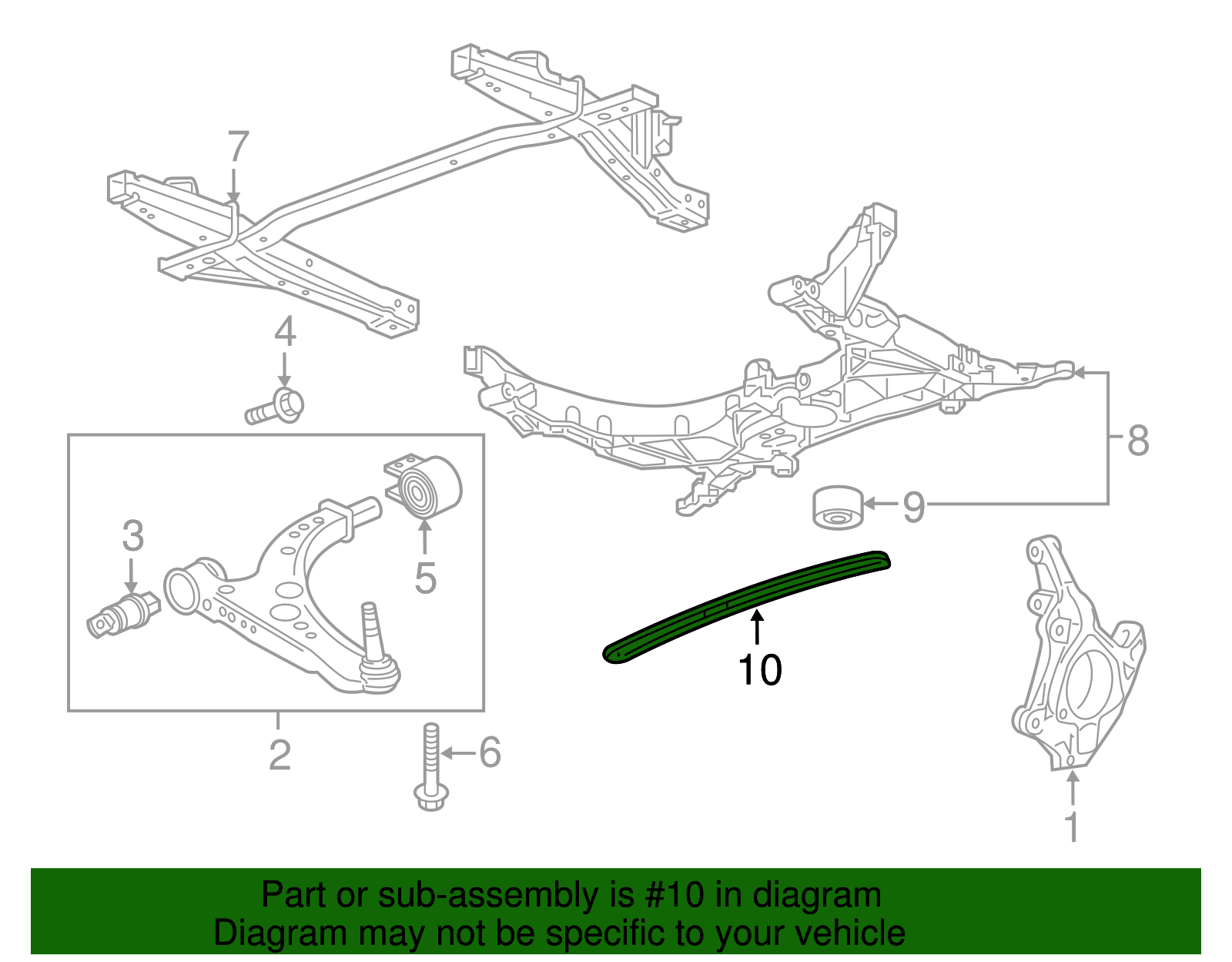 22957057 - Drivetrain and Front Suspension Frame Brace 2016-2019 ...