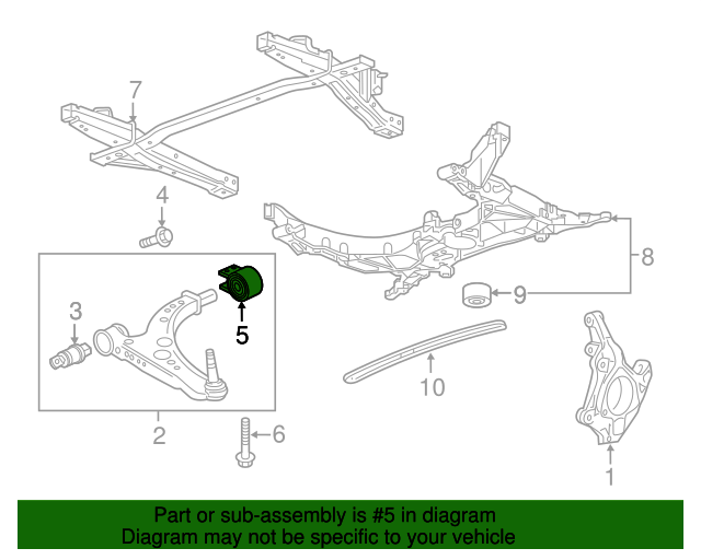 2016-2019 Chevrolet Volt Front Lower Suspension Control Arm Rear ...