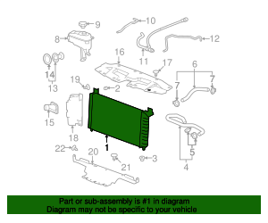 1999-2014 GM Radiator 22840117 | GM Parts Center