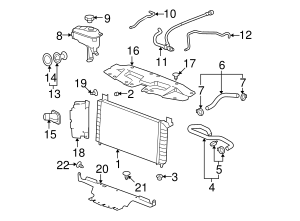 2007-2019 GM Radiator Surge Tank 84368363 | TascaParts.com