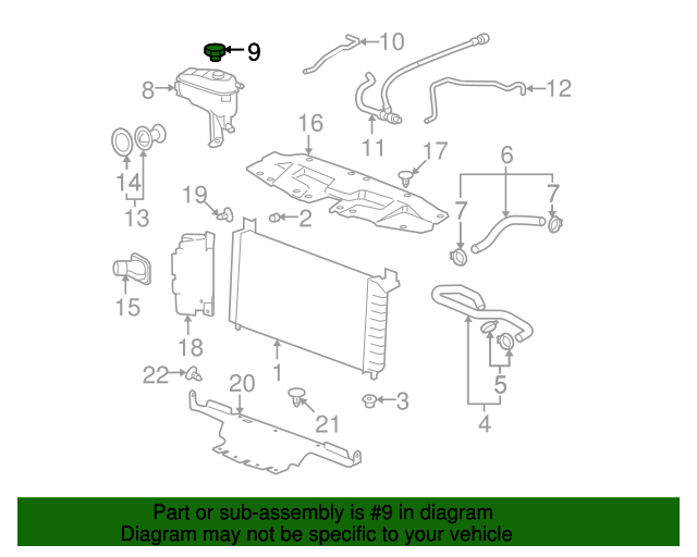 2007-2020 GM Cap 13502353 | QuirkParts