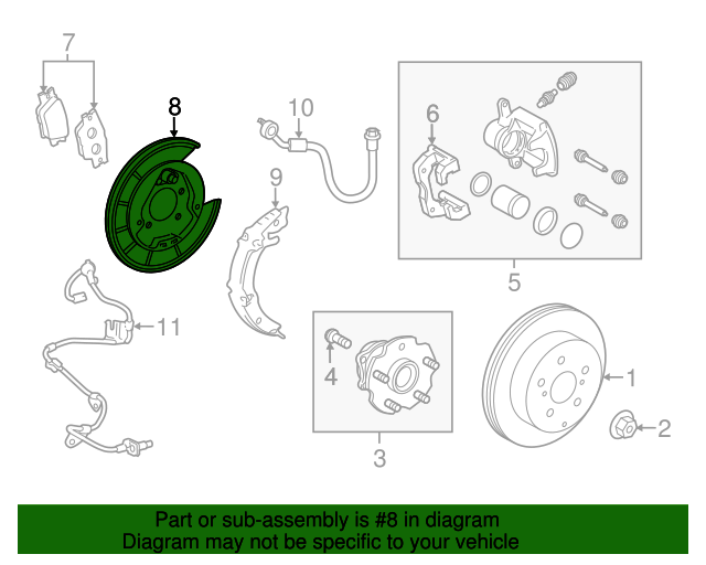 2009-2018 Toyota RAV4 Backing Plate 46504-0R010 | OEM Parts Online