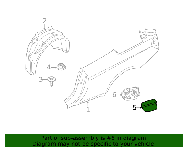 Genuine BMW 41-00-7-478-449 | Filler Door | FREE Shipping on Most ...