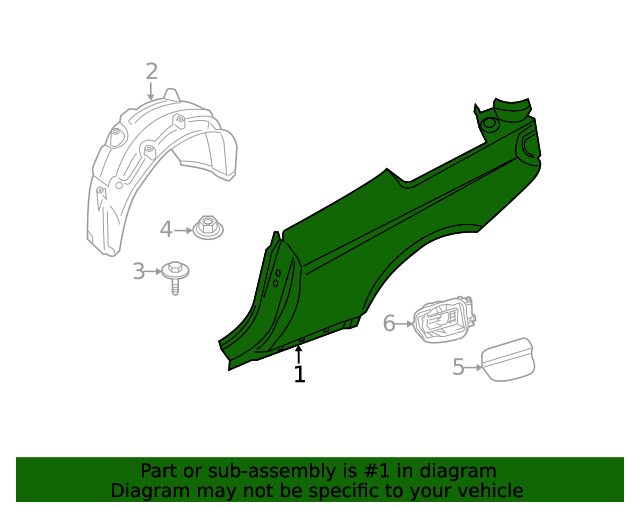 Genuine BMW 41-00-8-083-550 | Quarter Panel | FREE Shipping on Most ...