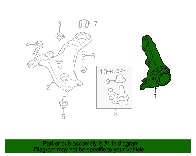 43211-06240 - Steering Knuckle 2012-2018 Toyota | AutoNation Parts
