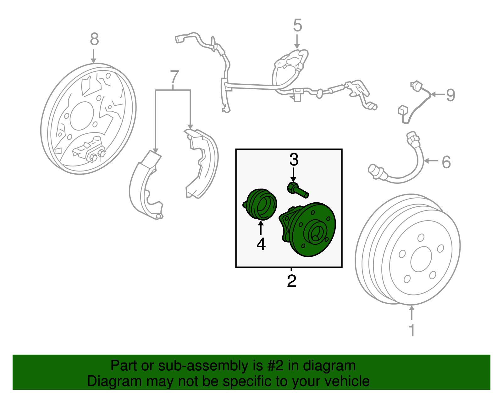 2000-2008 Toyota Hub & Bearing 42410-01020 | Toyota Parts Center