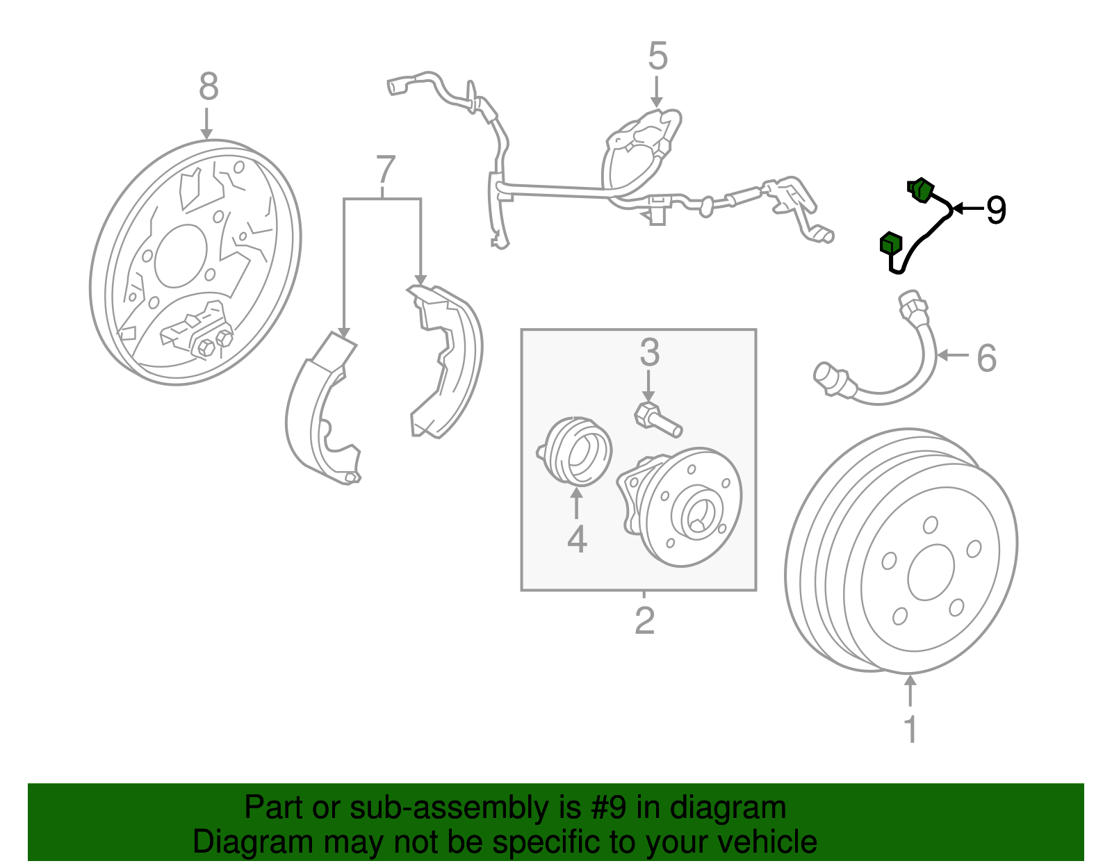 Genuine Toyota Brake Tube part# 47324-02070 for 2003-2008 Toyota ...