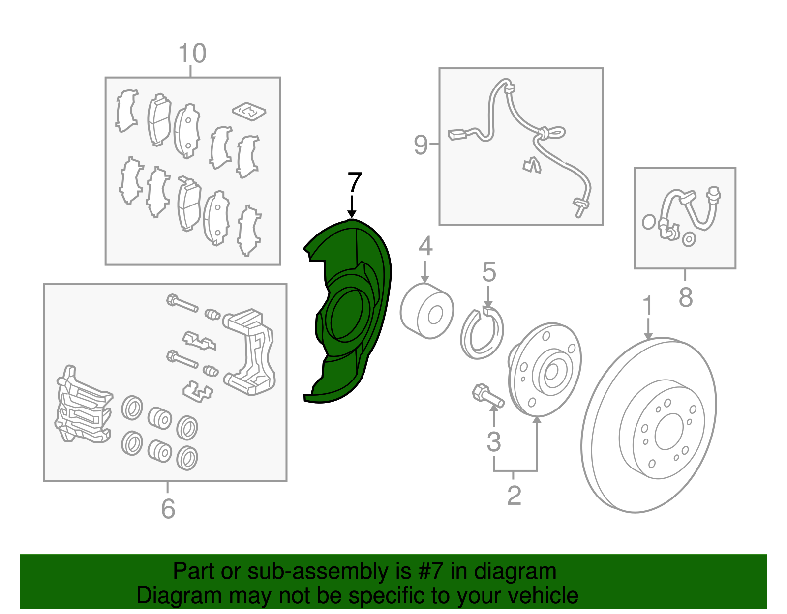 45255-T0A-A00 - High-Quality Brake Dust Shield for 2012-2016 Honda CR-V ...