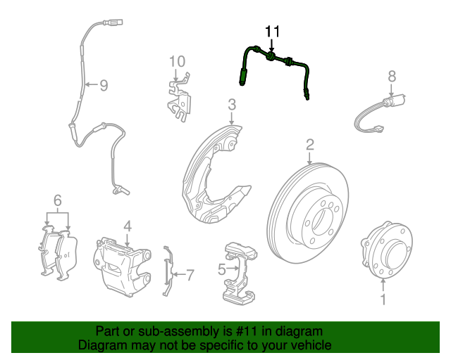 34306790550 - 2006-2016 BMW Brake Hose (34-30-6-790-550) | BMW of South ...