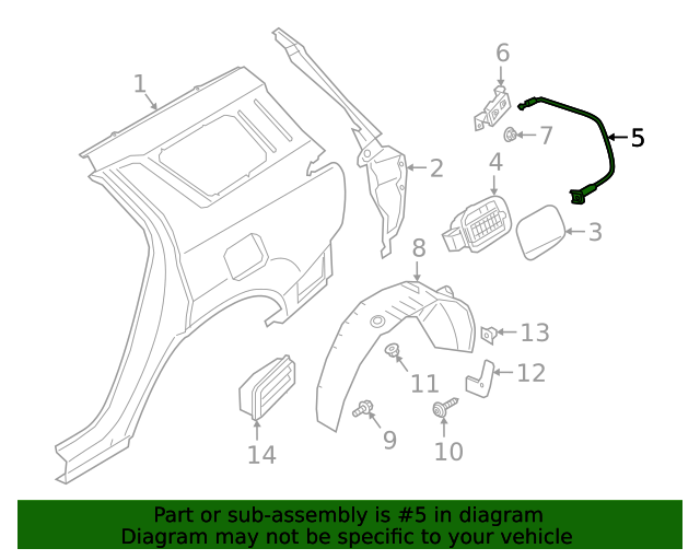 2020-2023 Hyundai Palisade Fuel Filler Door Release Cable 81590-S8000 ...