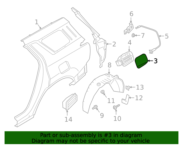 Genuine Fuel Door for 2020-2022 Hyundai Palisade | Part# 69511-S8000 ...