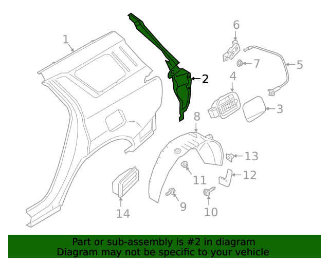 2020-2023 Hyundai Palisade Quarter Extension 71580-S8000 | OEM Parts Online