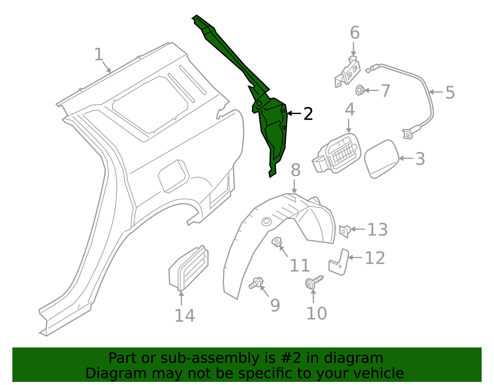 Hyundai - 71580-S8100 - Quarter Extension - 2020-2025 Hyundai Palisade | OEM Hyundai Parts Outlet