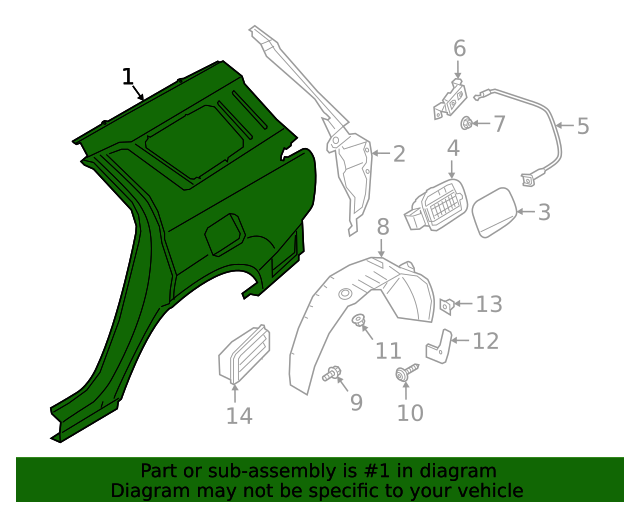 2021-2022 Hyundai Palisade Quarter Panel 71504-S8C01 | OEM Parts Online