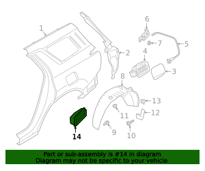 97510-S1000 - Quarter Panel Vent 2019-2023 Hyundai | AutoNationParts.com