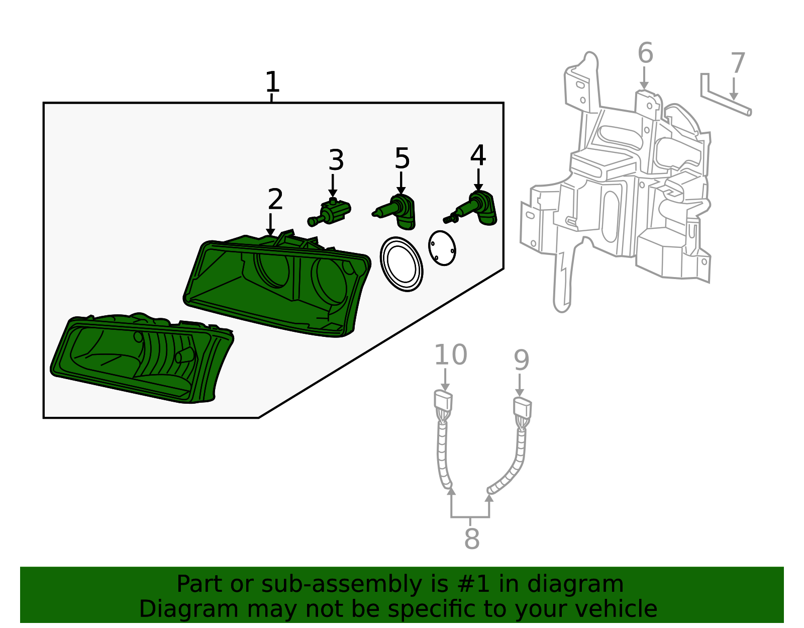 2003-2007 Chevrolet Driver Side Headlamp Assembly 10396913 | GM Parts ...