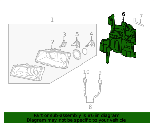 2003-2007 Chevrolet Passenger Side Headlamp Housing Support 15798922 GM ...