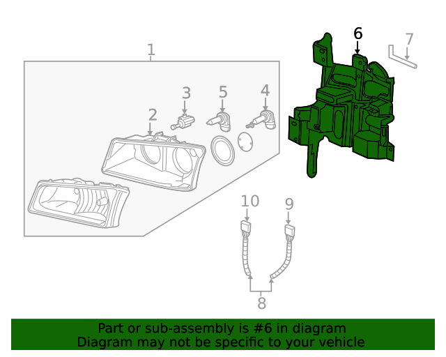 2003-2007 Chevrolet OEM NEW 03-07 GM Chevrolet Hybrid Right Side Head ...