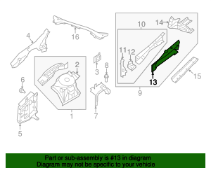 2013-2023 Nissan Closing Plate G5130-3TAMA | Parts for Nissans