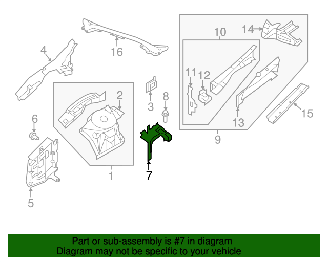 2007-2020 Nissan Support Bracket 64160-JA000 | TascaParts.com